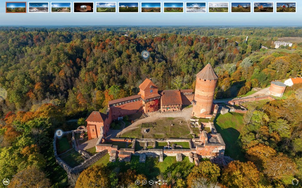 Turaidas pils un muzej-rezervāta 360 grādu virtuāla aero tūre ...